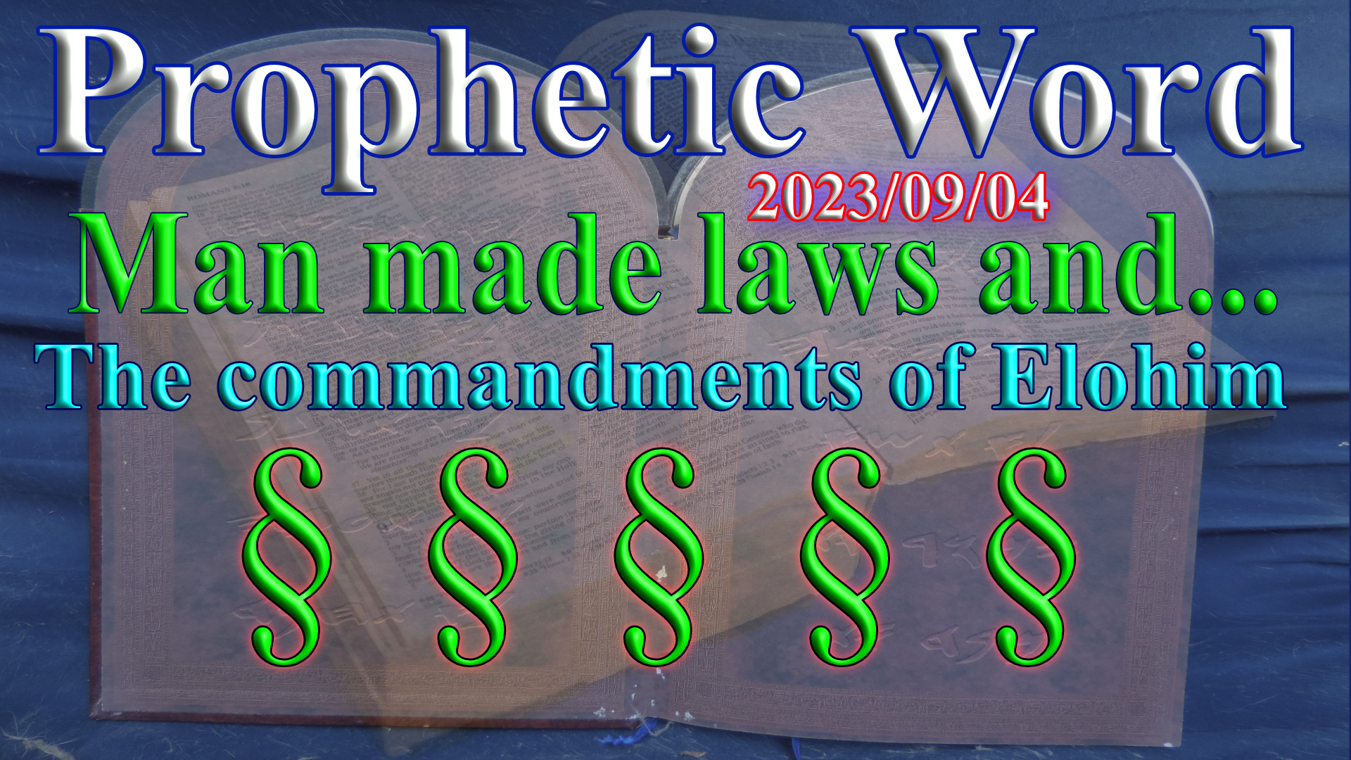 Word 2023-09-04 Man made laws and Gods commandments - Bindernowski