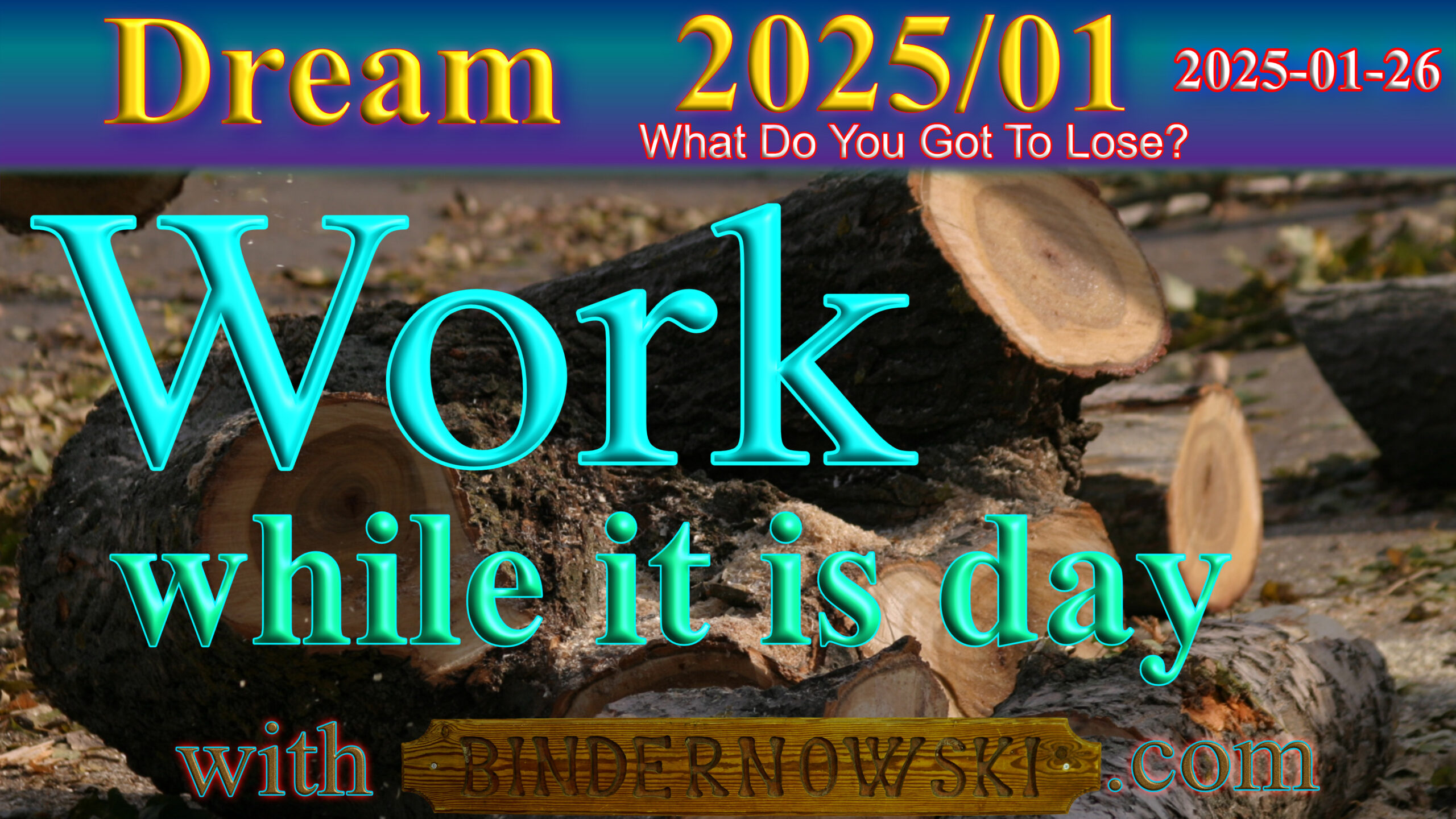 Dream 2025/01/26 Work while it is day - Bindernowski